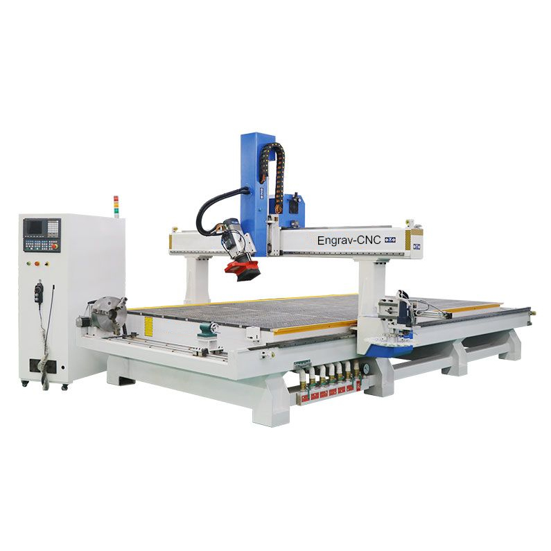 Fraiseuse Engrav CNC Multifonctions 4 axes + axe rotatif, 2*4m